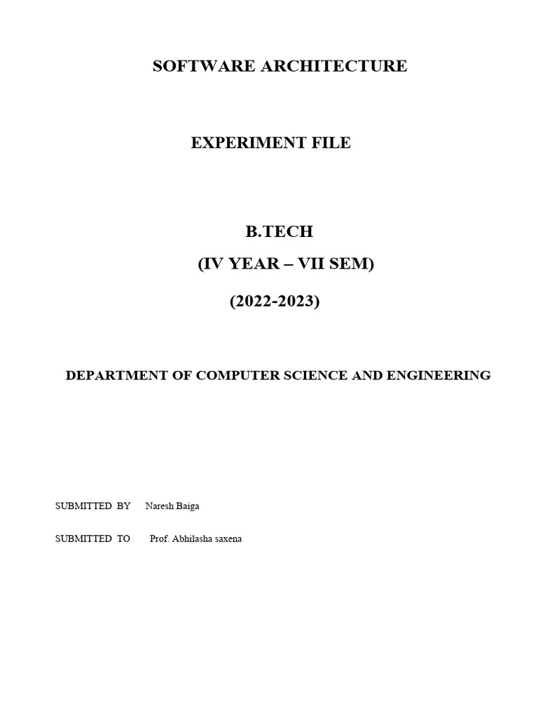 software architecture | PDF | Software Development Process | Agile Software Development