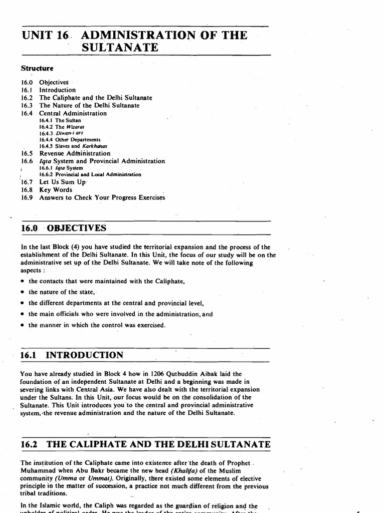 Administration of Delhi Sultanate BBX | PDF | Caliphate
