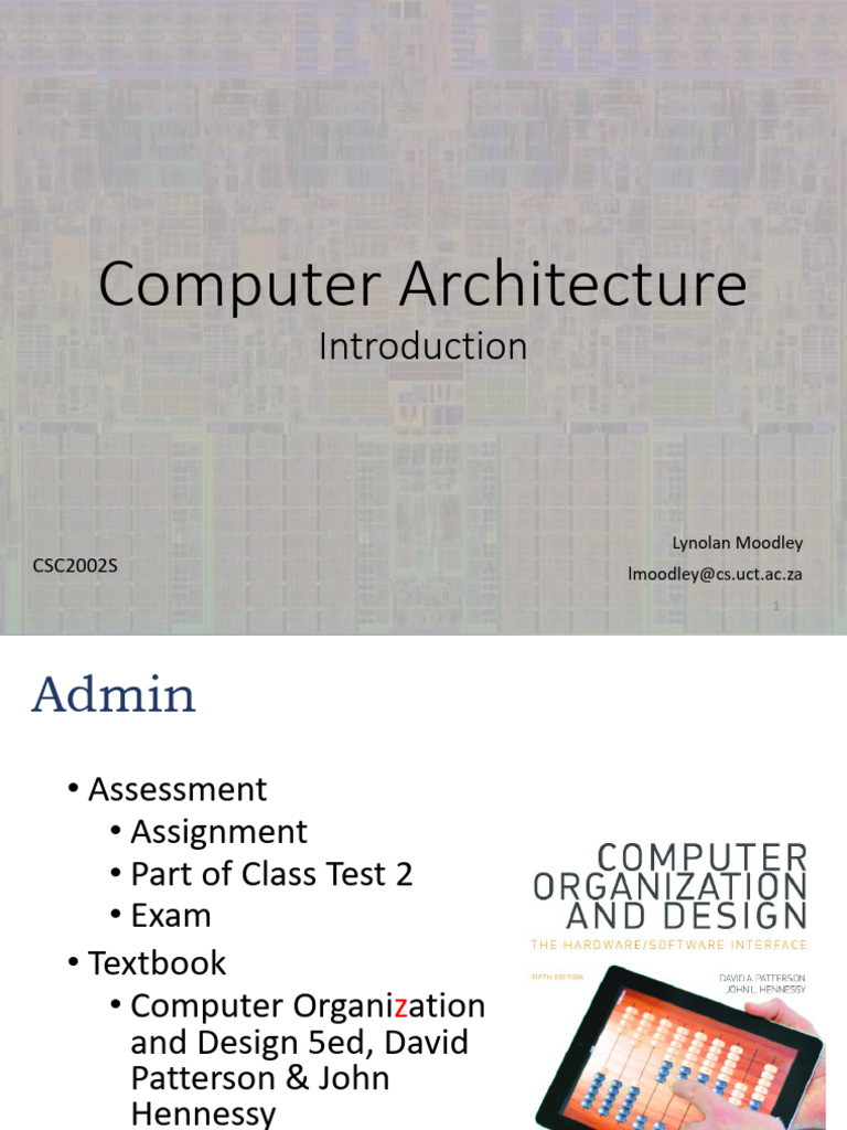 1 Arch Intro | PDF | Central Processing Unit | Parallel Computing