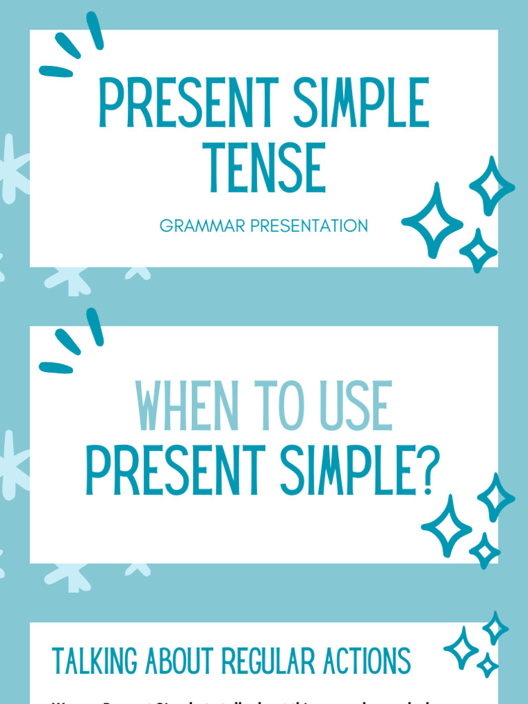 Present Simple Tense Grammar Presentation | PDF | Language Arts ...