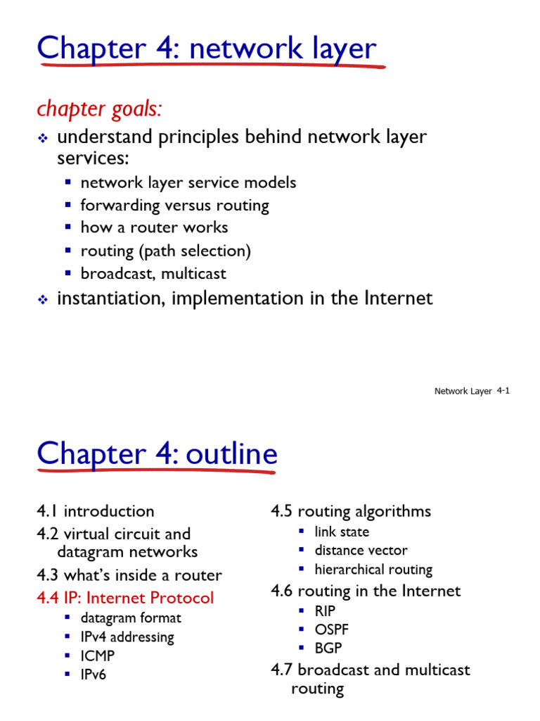 Chapter - 4mk23 - Section 4.4 - IP | PDF | I Pv6 | Ip Address