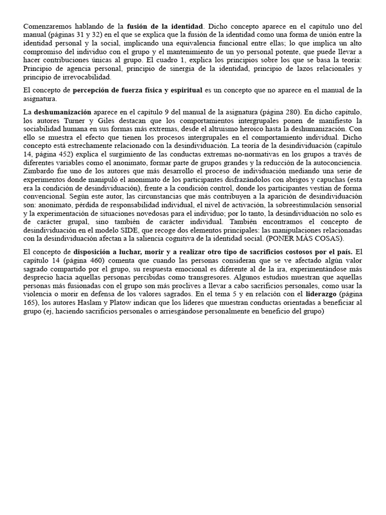 Pec P.grupos | PDF | Psicología Social | Conceptos psicologicos