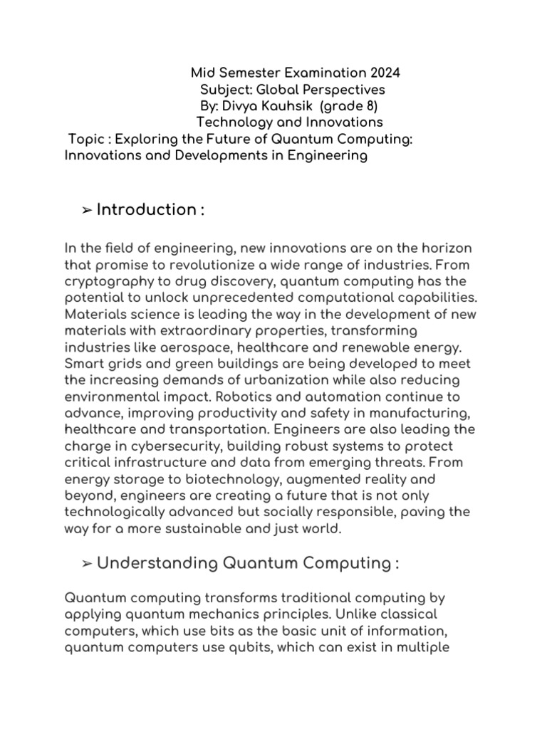 Understanding Quantum Computing | PDF | Quantum Computing | Computing