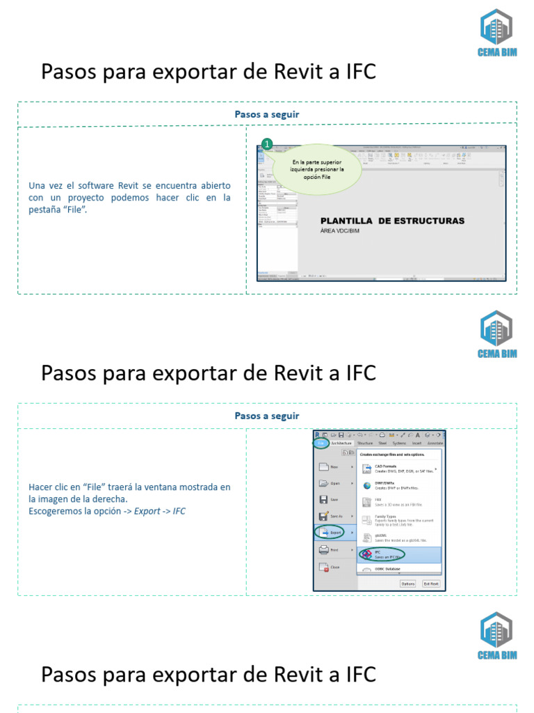 Exportar de Revit a IFC: Guía Paso a Paso | PDF | Autodesk Revit | Software