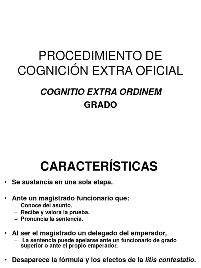 Cognitio Extra Ordinem Grado | Descargar gratis PDF | Sentencia (ley ...
