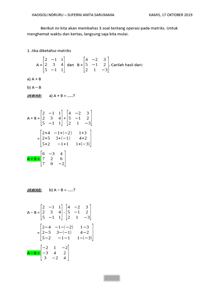 Tugas Matematika Anita - Haogoli Ndruru | PDF