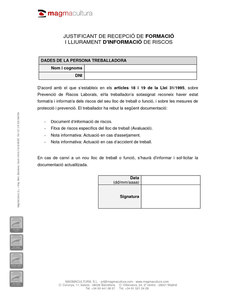 1 - Justificant de Recepció D'informació - Cat - 04-2023 | PDF
