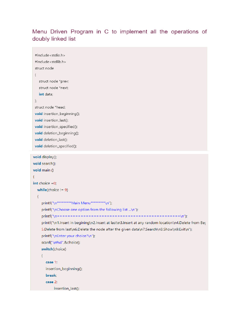 Doubly Linkedlist | PDF | Computer Data | Algorithms And Data Structures Doubly Linkedlist | PDF | Computer Data | Algorithms And Data Structures