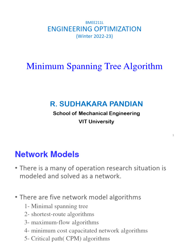 Minimum Spanning Tree Algorithm Explained | PDF | Graph Theory ...