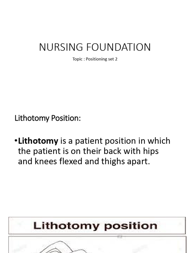 Nursing Positions: Lithotomy & More | PDF | Vein | Clinical Medicine