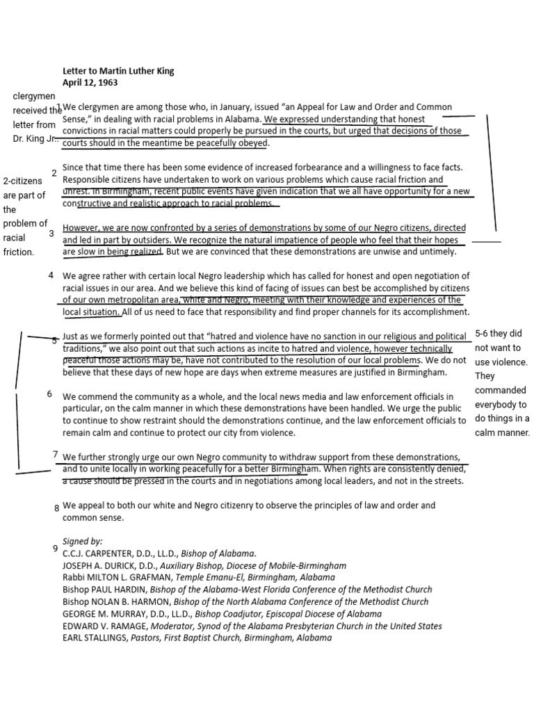 Kami Export Excerpts Clergymen & King Letters | PDF | Bishop | Martin ...