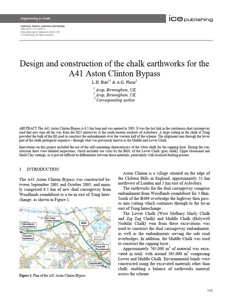Chalk Engineering for A41 Bypass | PDF | Earth Sciences | Sedimentology