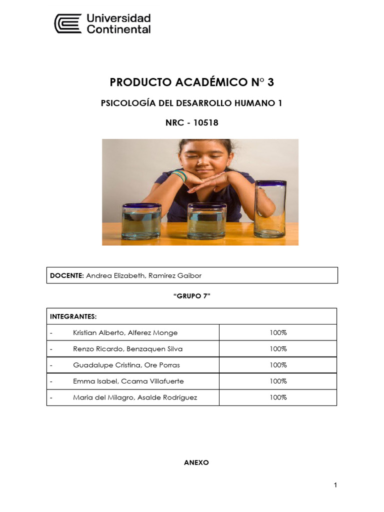 Pa3 - Psicologia Del Desarrollo Humano | PDF | Educación de la primera ...