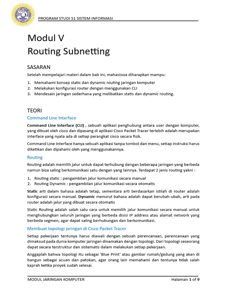 Modul 05 Routing - Week 07 | PDF