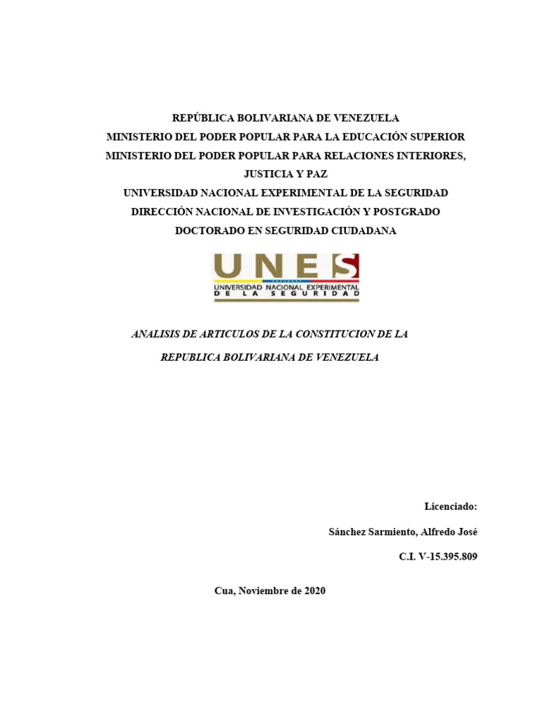 Analisis De Articulos De La Constitucion Pdf Derechos Humanos Valores