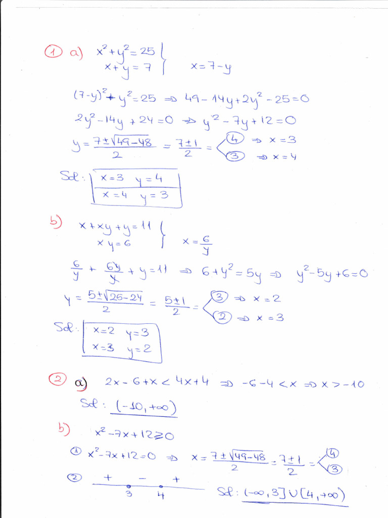 Ex Sistemas Inecuaciones Solución | PDF