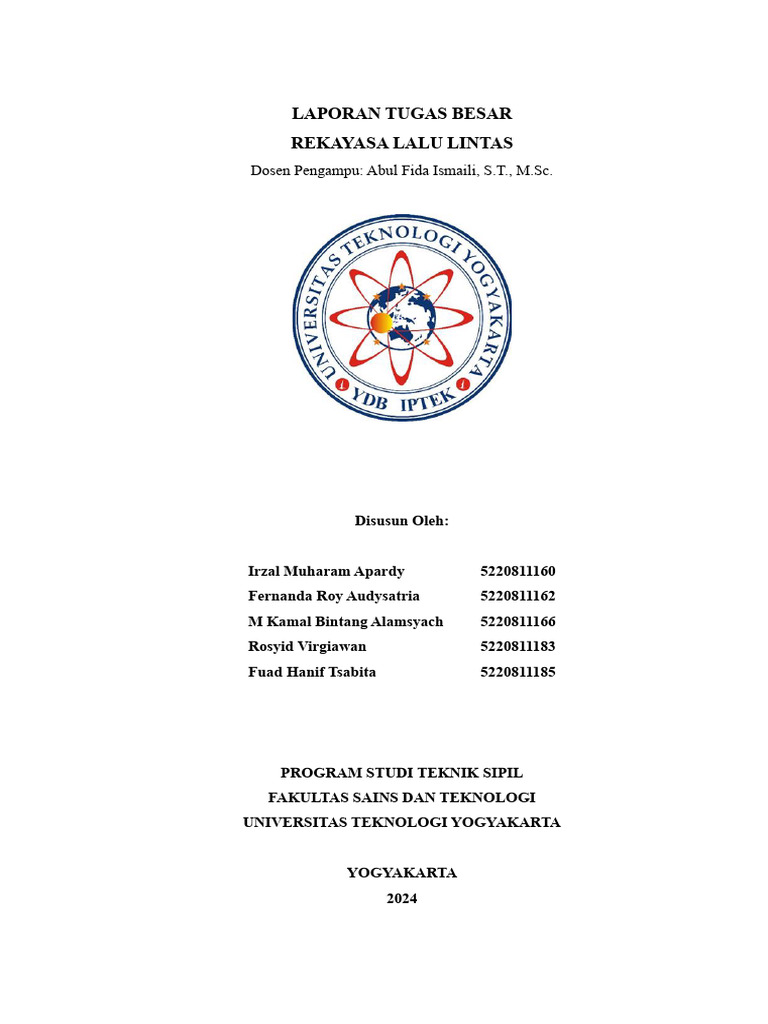 Laporan Rekayasa Lalu Lintas | PDF