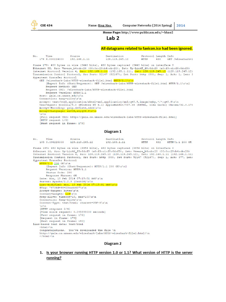 Lab2 Report | PDF | Networking | Internet & Web