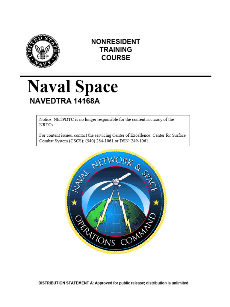 NAVEDTRA 14168A Naval Space | PDF | Apollo Program | Project Gemini