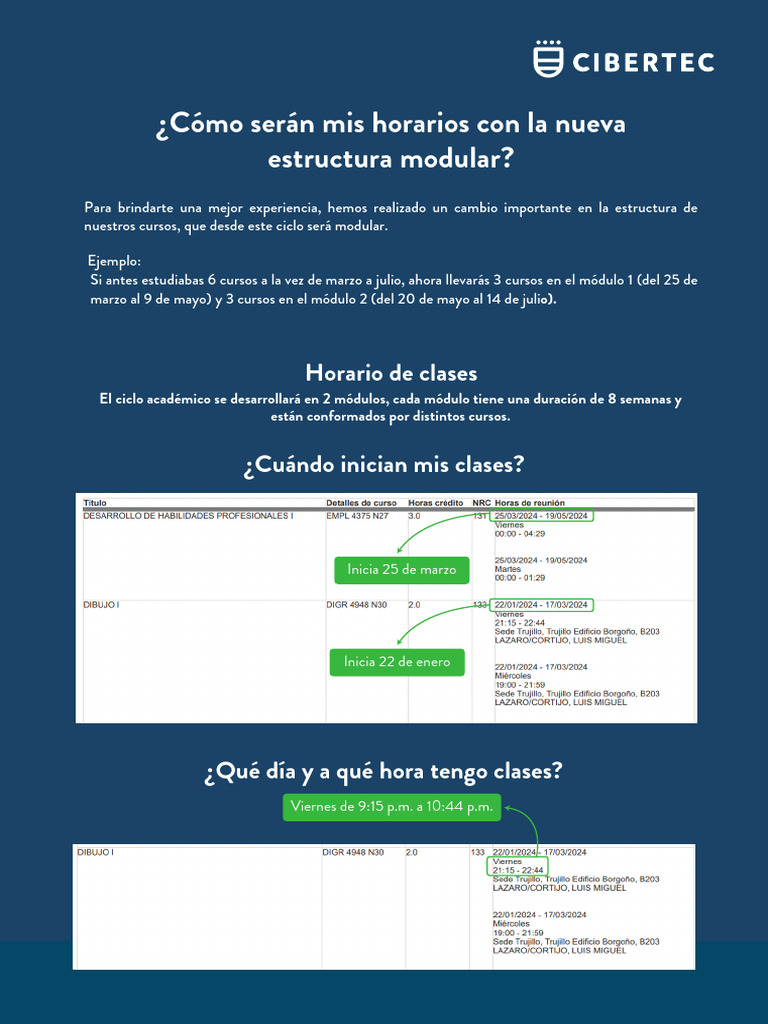 Como Entender Mi Horario de Clases 1 wb2KNfM | PDF