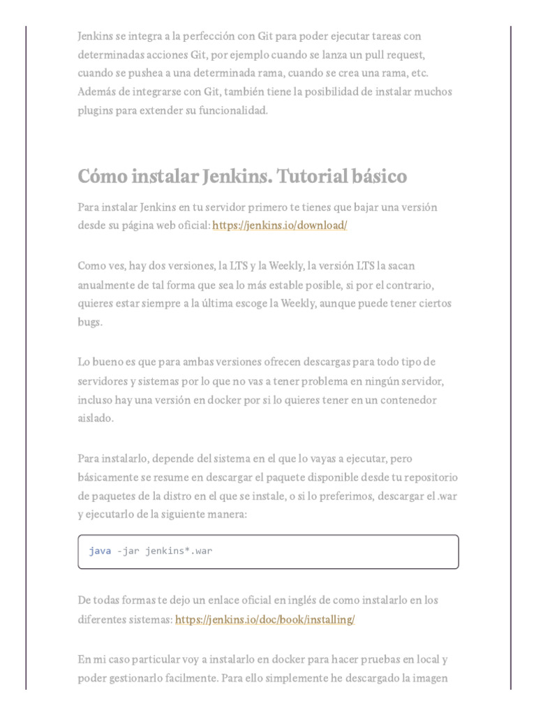 Tutorial Jenkins | PDF | Informática | Software Tutorial Jenkins | PDF | Informática | Software