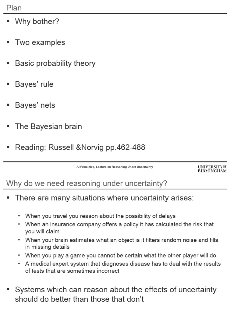 Acting Under Uncertainty Basic Concepts | PDF | Probability | Artificial Intelligence