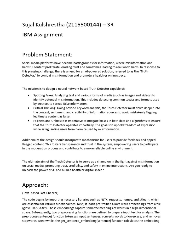 Fake New Detection Assignment Pdf User Interface Machine Learning