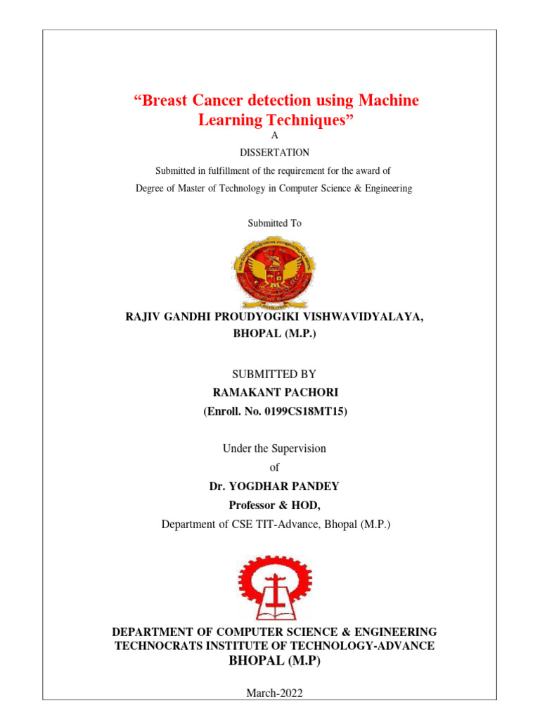 Ramakant Thesis | PDF | Support Vector Machine | Machine Learning