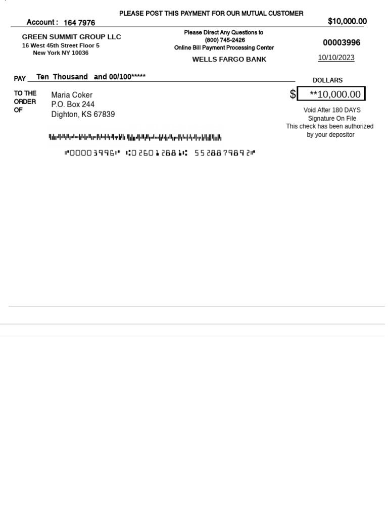 Maria coker check | PDF