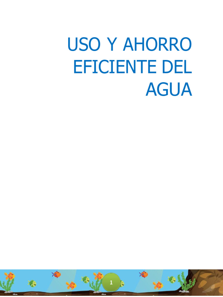 Ahorro y Uso Eficiente Del Agua. | PDF | Agua | Río
