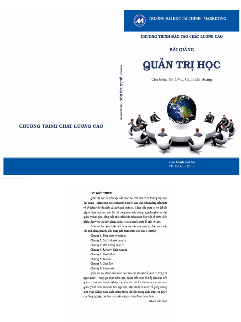 Quan Tri Hoc CLC Giao Trinh Truong Ufm - Compress | PDF
