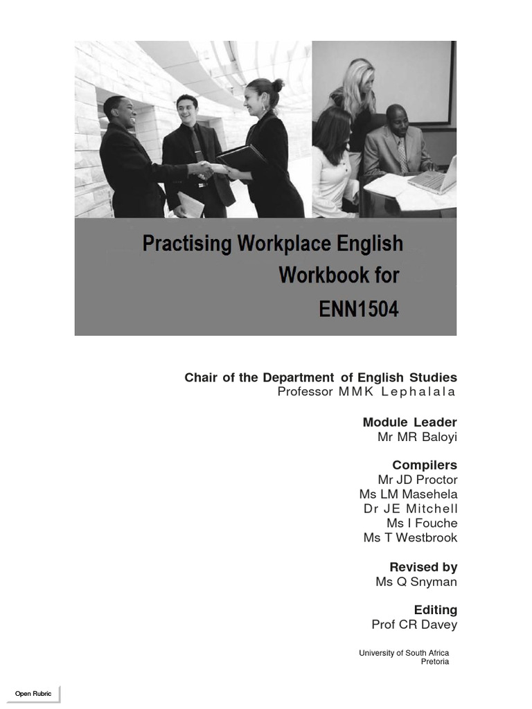 ENN1504: Practising Workplace English | PDF | English Language | Grammatical Number