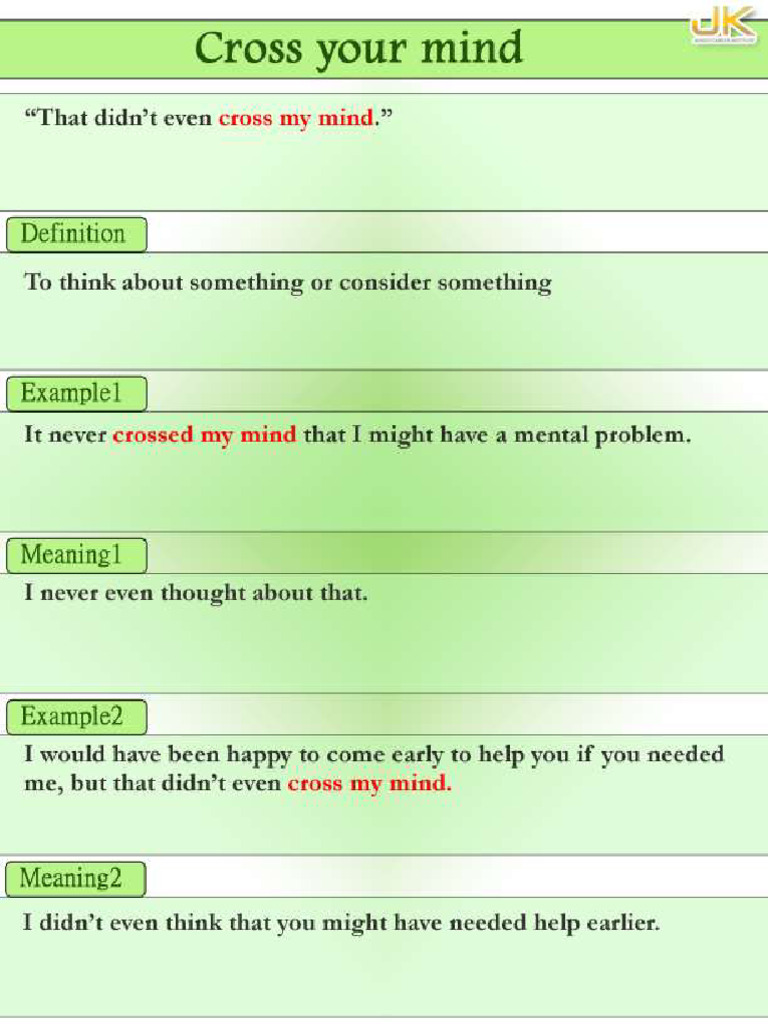 1.2 11.cross Your Mind | PDF