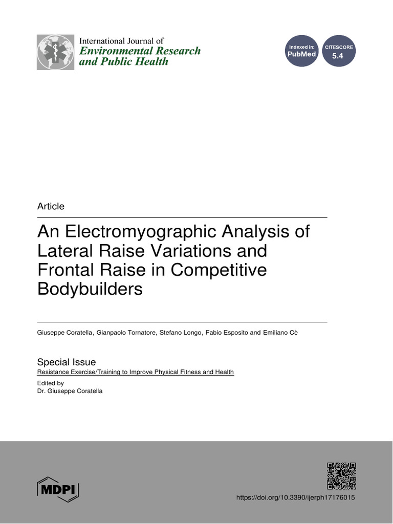 Ijerph 17 06015 With Cover | PDF | Anatomical Terms Of Motion | Elbow