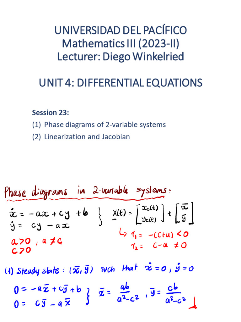 Differential Equations: Phase Diagrams | PDF