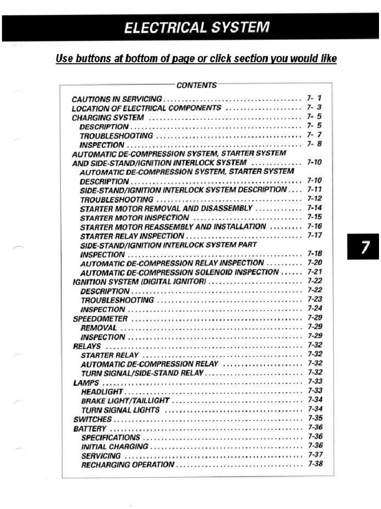 Suzuki VL1500 Intruder 98-00 Service Manual ELECTRICAL | PDF