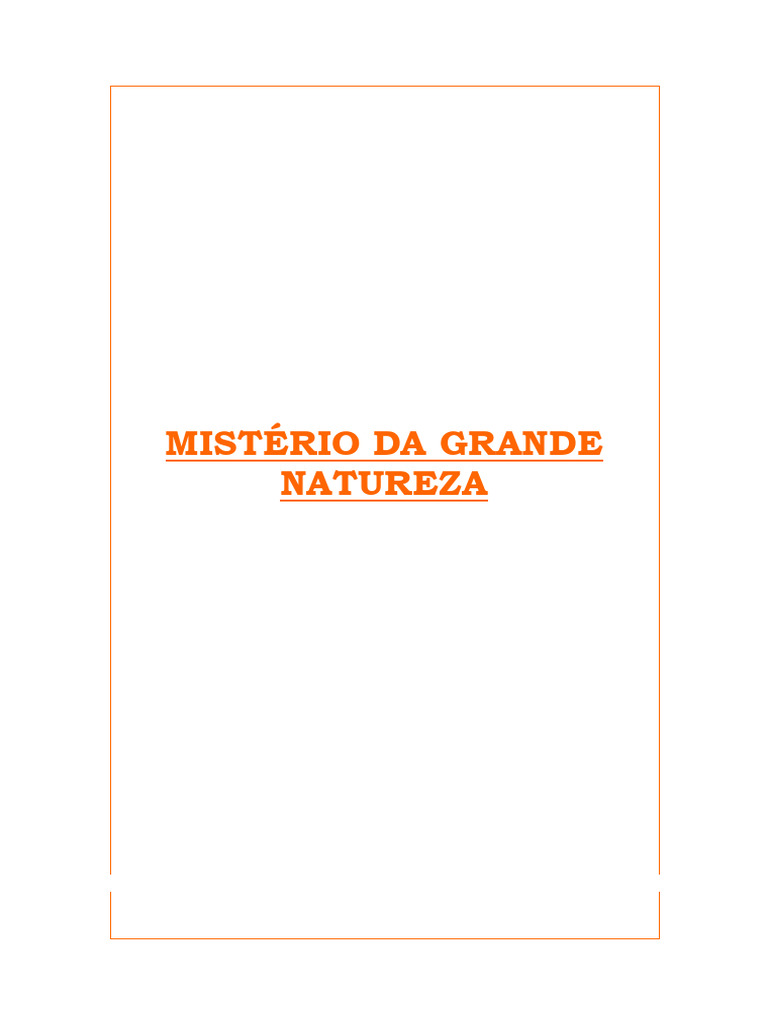Mistério Da Grande Natureza | PDF | Agricultura | Amamentação Mistério Da Grande Natureza | PDF | Agricultura | Amamentação