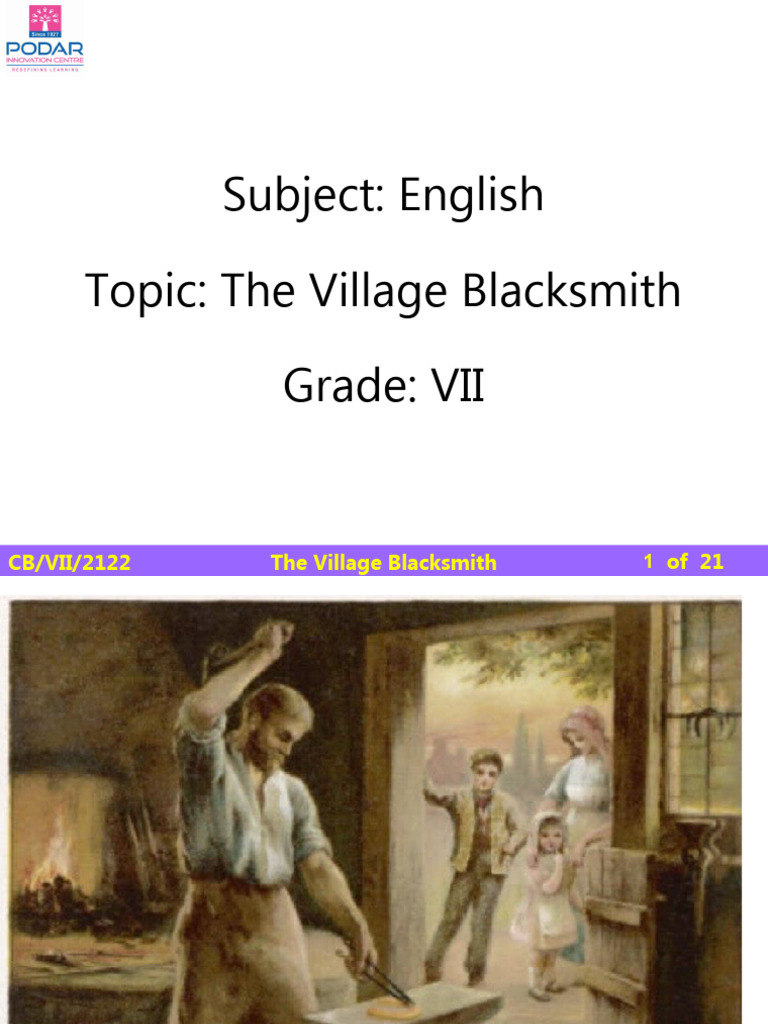 CB VII Eng The Village Blacksmith | PDF