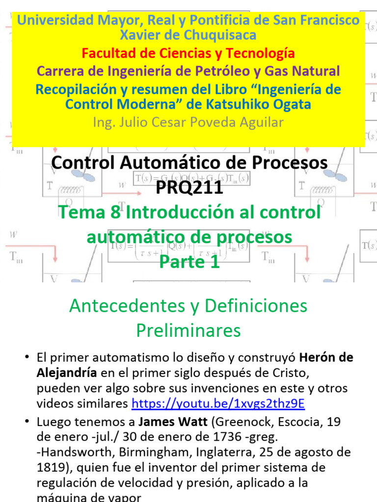 Control Automatico Presentacion PDFcompactaparte 1 | PDF | Sistema de ...