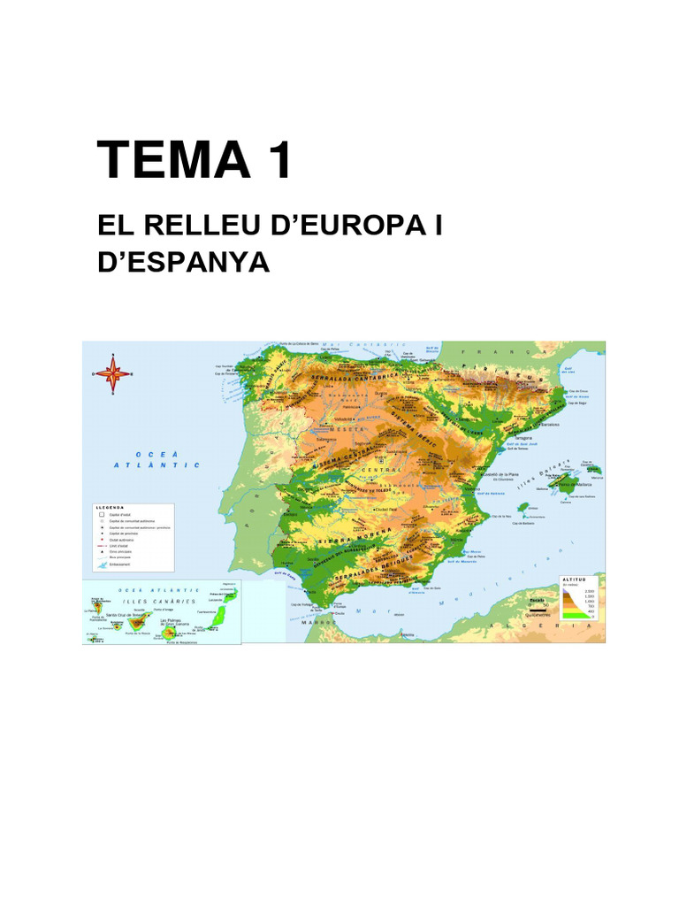 Tema 1 El Relleu Europa I Espanya | PDF