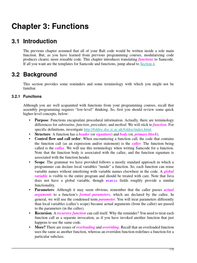 Chapter 3 | PDF | Parameter (Computer Programming) | Variable (Computer Science)