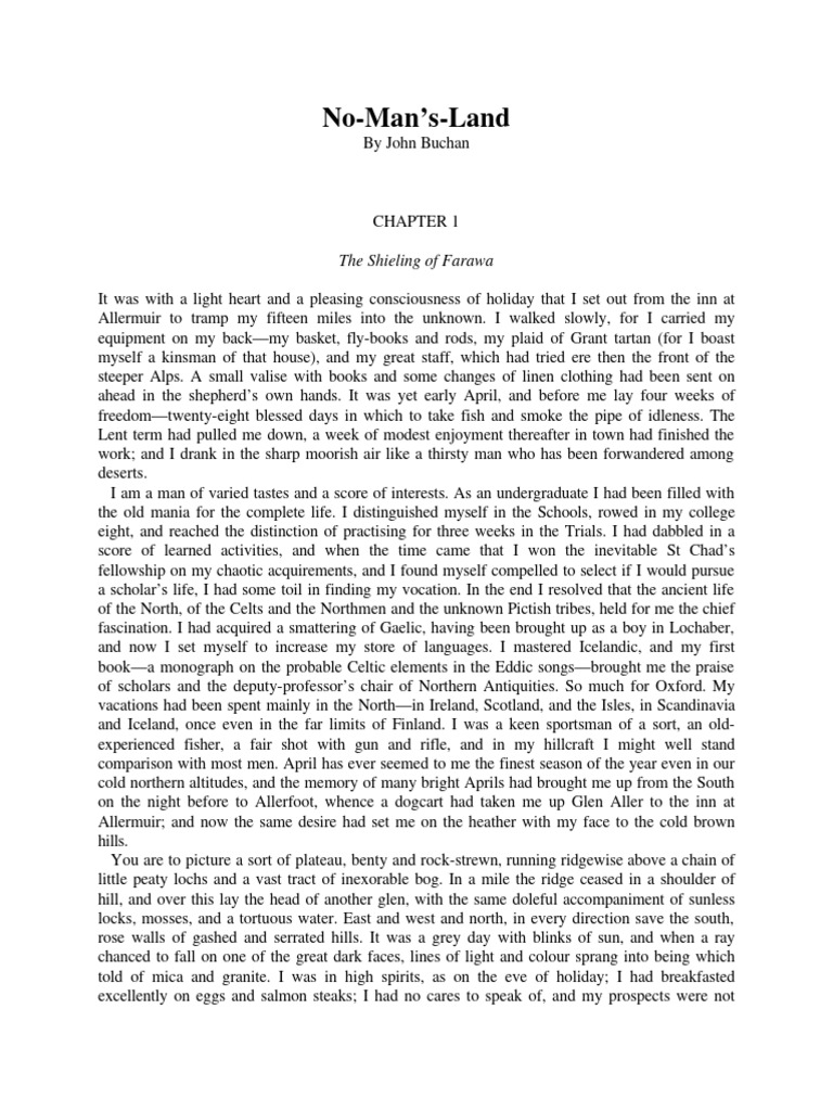 Exploring No-Man's Land: A Journey | PDF