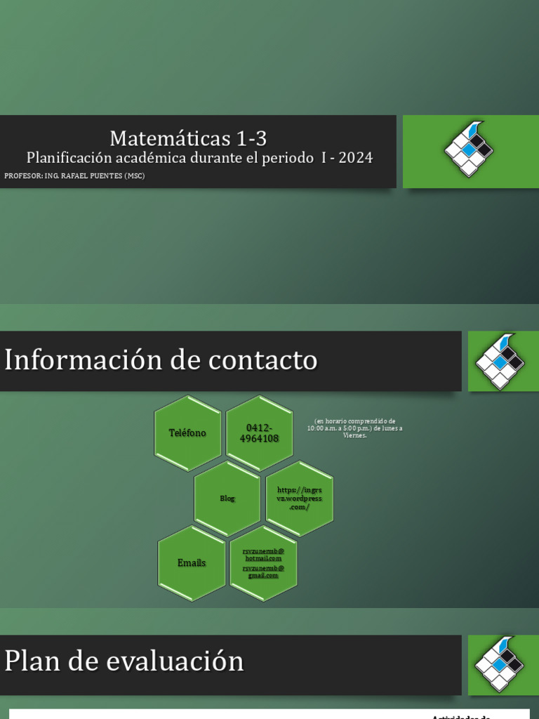 Plan de Evaluacion | PDF | Análisis | Análisis matemático