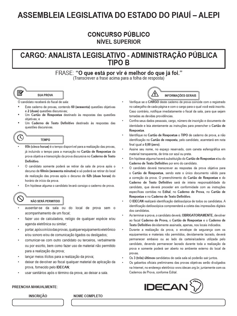 Prova Adm Publica Alepi | PDF
