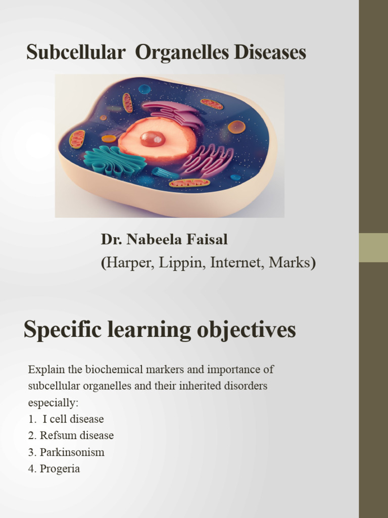 Subcellular Organelles Diseases | PDF | Lysosome | Biology