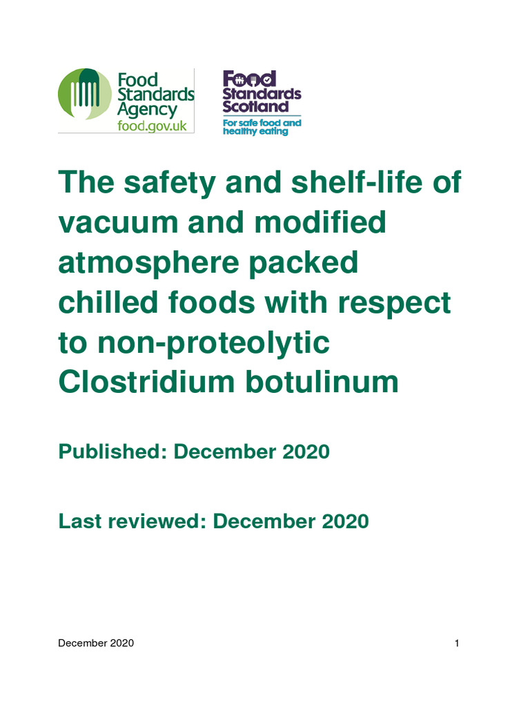 Safe Practices for VP/MAP Chilled Foods | PDF | Botulinum Toxin | Shelf ...