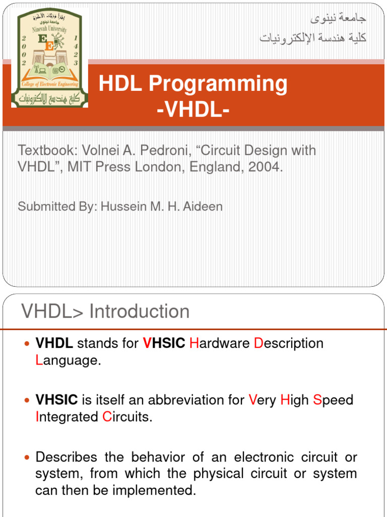 Vhdl 1 Download Free Pdf Vhdl Data Type