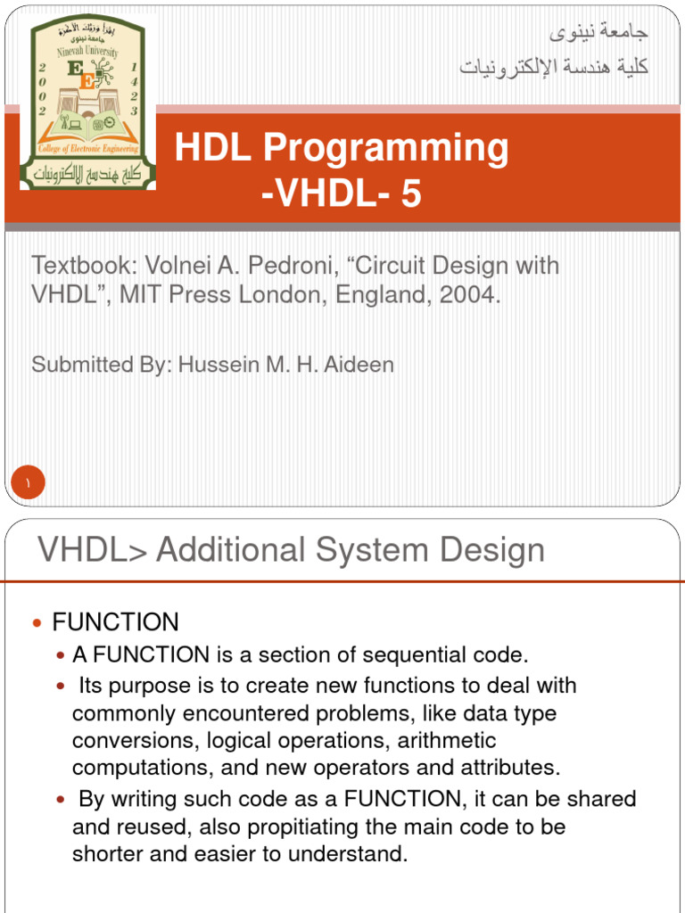 VHDL 5 | PDF | Artificial Neural Network | Vhdl