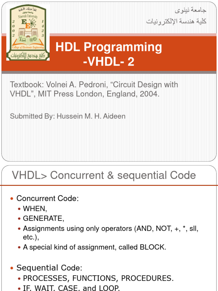 VHDL 2 | PDF | Vhdl | Control Flow