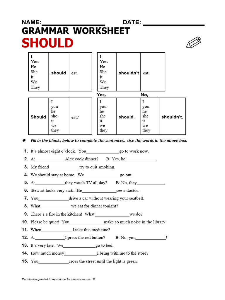 Esercizi Should | PDF